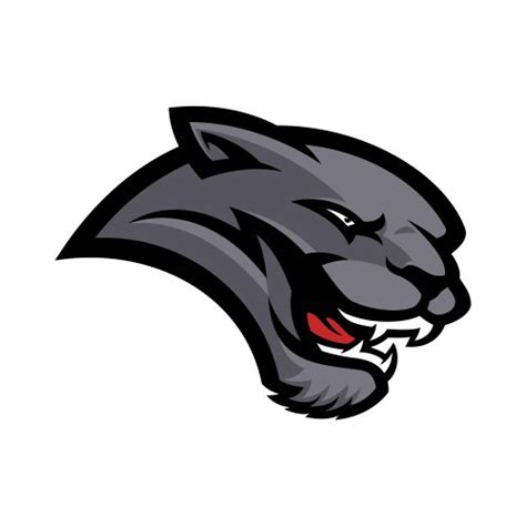 Panther Logo Mascot Font Royalty Free Vector Image