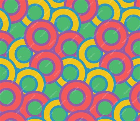 Premium Vector Overlapping Repeating Circles Seamless Pattern Endless Repeated Texture