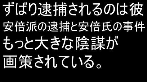 ずばり逮捕されるのは彼！安倍派の逮捕と安倍氏の事件、もっと大きな陰謀が画策されている。 分析・参考 情報！参考中 集