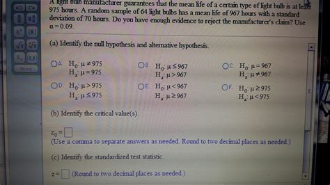 Solved D Decide Wheter To Reject Or Fail To Reject The