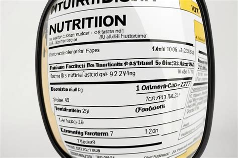 Lupa En Una Etiqueta De Producto Con El Texto Hechos Nutricionales Leer