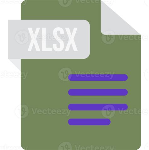 Xlsx File Icon With Folded Style Document 57325896 Png