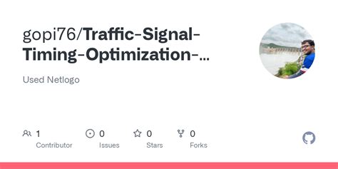 Github Gopi76traffic Signal Timing Optimization Using Agent Based Modelling Used Netlogo