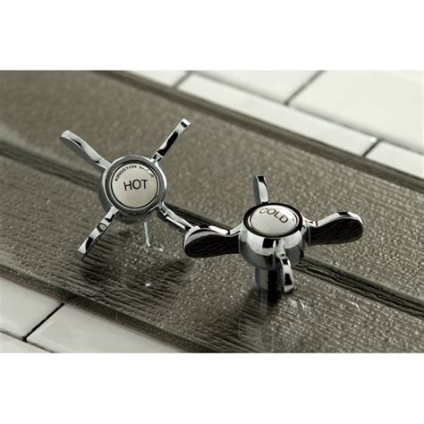 Kingston Brass Essex Polished Chrome 2 Handle Deck Mount Roman Low Arc