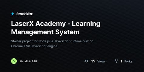 Laserx Academy Learning Management System Stackblitz
