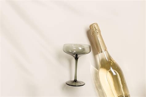 Premium Photo Champagne Glasses Tinted Grey Glass Champagne Or