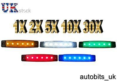 V LED SMD RED AMBER WHITE GREEN BLUE FRONT SIDE MARKER INDICATOR LIGHTS NEW Flexzon