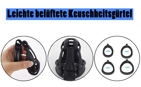 JPGeil V6 Harz 3D Peniskäfig Set mit 4 Penis Ringen Herren