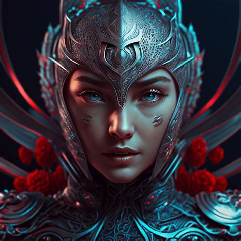 Premium Ai Image Arafed Image Of A Woman In Armor With Roses In Her