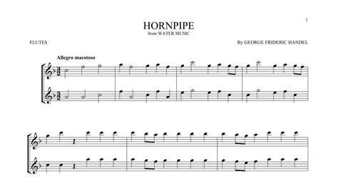 Hornpipe Flute Duet Print Sheet Music Now