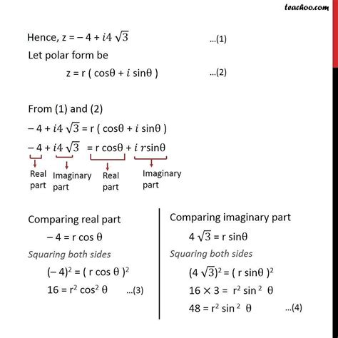 Question 2 Convert 16 1 I Root3 Into Polar Form Examples