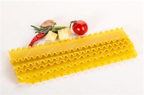 Premium Photo Uncooked Raw Lasagna Dry Sheets