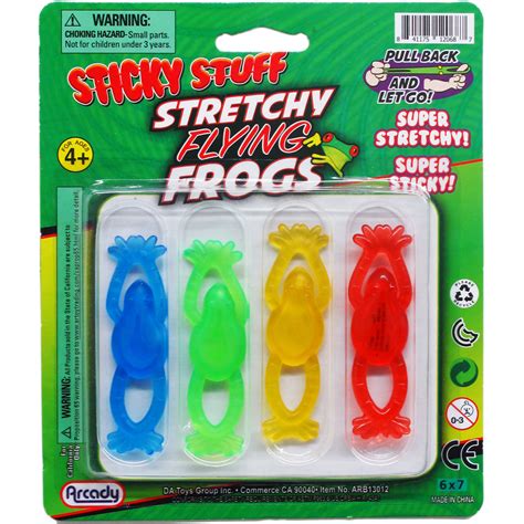 Wholesale Sticky Frog Toy Packs 4 Pack Assorted Colors