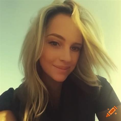 Blond Woman With A Radiant Smile In A Selfie On Craiyon