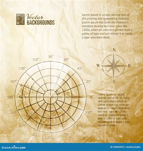Vintage Radar Screen Stock Vector Illustration Of Circle 29843993