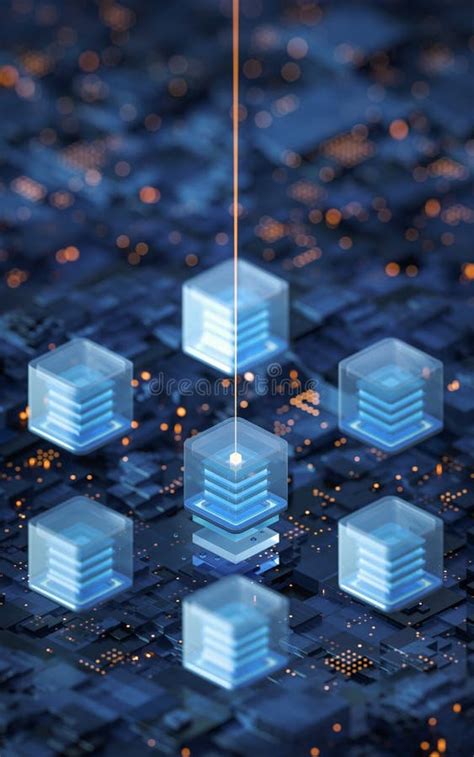 Circuit And Materials Science And Technology 3d Rendering Stock