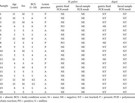 Summary Of The Clinical Findings And Results Of The Pcr Examination Download Scientific Diagram