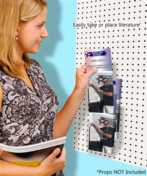 Pegboard 4w Trifold Brochure Multi Pocket Rack