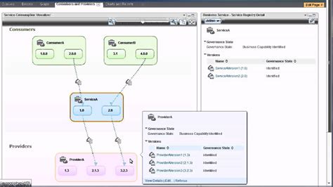 Service Consumption Visualizer Widget In Websphere Service Registry And