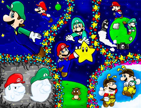 Super Mario Bros Galaxy By Nintendrawer On Deviantart