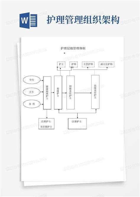 护理管理组织架构 Word模板下载编号qzjoxzor熊猫办公