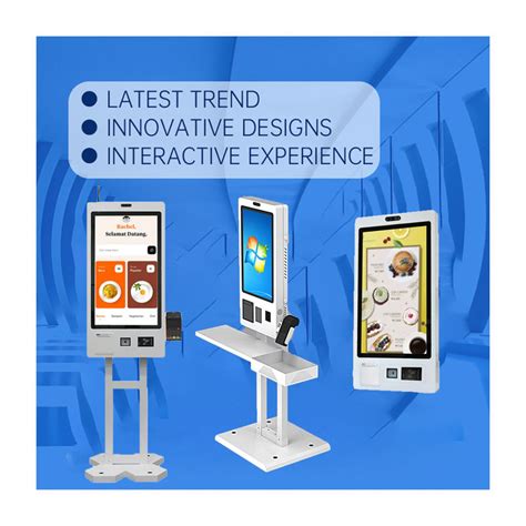 Wall Mounted Self Ordering Restaurant Kiosks With Capacitive Touch Screen