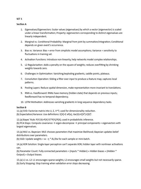 deep learning important questions with answer keys pdf principal