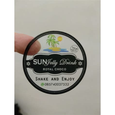 15 Contoh Stiker Gelas Plastik