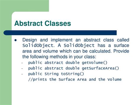 Ppt Problem Solving 2 Abstract Classes Interfaces And Exception