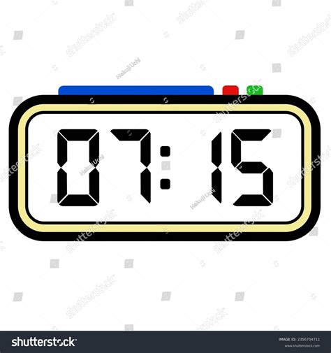 Digital Clock Time 715 Time Illustration Stock Illustration 2356704711