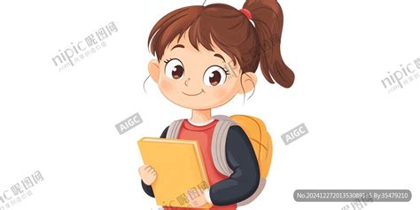 Ai创作图阅读教材卡通形象 读书卡通人物形象 小学生人物设计 背着书包的卡通女孩 小女孩读书配图 少儿学习教材卡通形象 穿背带裙看书的女孩 背书包的女孩 卡通小女孩儿童绘本 书包手绘卡通女孩