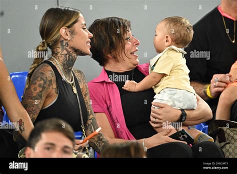 Wife Of Theo Hernandez Zoe Cristofoli During France V Danemark Match Of