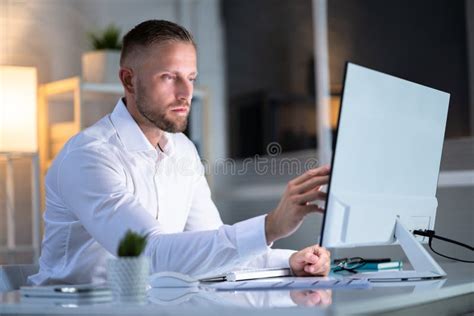 Business Man Analyst Using KPI Data Stock Photo Image Of Desk Entrepreneurship 254511838