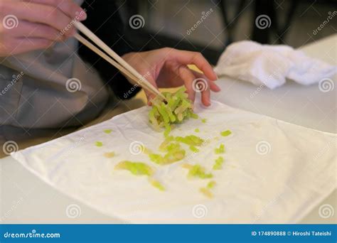 Making Kyoto Style Wagashi Or Traditional Japanese Confectionery Or