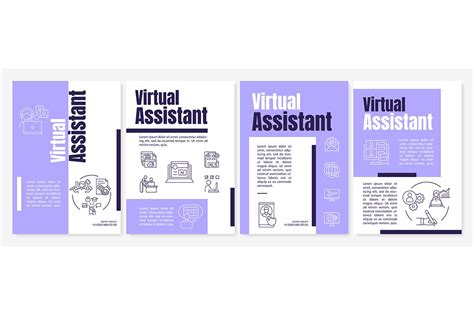 Virtual Assistant Brochure Template Graphics ~ Creative Market