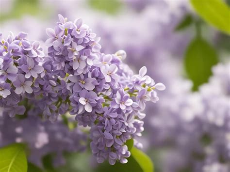 Premium Ai Image Lilac Flowers With Defocused Background Ai Generated
