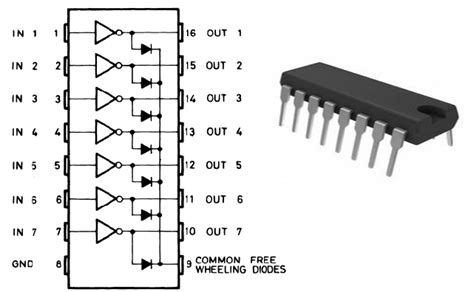 Uln2004a Darlington Array Pinout Equivalent And Datasheet