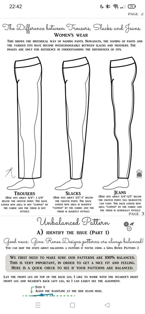 Pants Fitting Guide Gina Renee Designs Saved In One Drive Plus Second