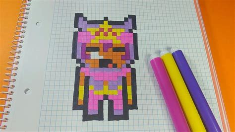 Como Hacer A Sandy De Brawl Stars Pixel Art Dibujos En Cuadricula