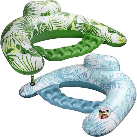 Lot De 2 Chaises De Natation Pour Piscine Adulte Lazy Lounge Grande