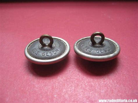 And Ww2 Pair Of German Nsdap Buttons With Eagle Rzm Marks “assmann