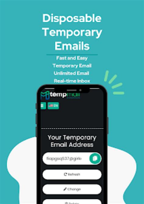 Temp Mail Disporable Emails สำหรบ Android ดาวนโหลด