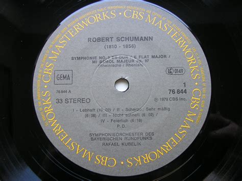 Schumann Symphony No 3 Rheinische Manfred Overture Kubelik Bav