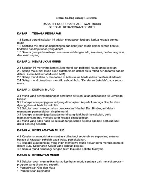 Dasar Pengurusan Hem Pdf