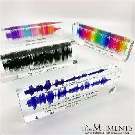 Sound Wave Block Personalised Sound Wave Audio Or Song Etsy