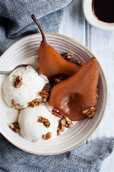 Pomegranate Cider Poached Pears