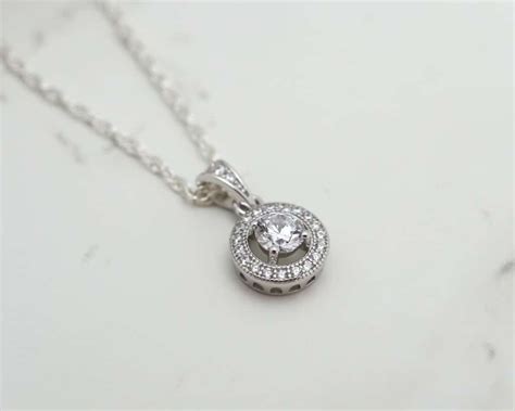 Silver And Cubic Zirconia Halo Pendant Aladdins Cave Jewellery