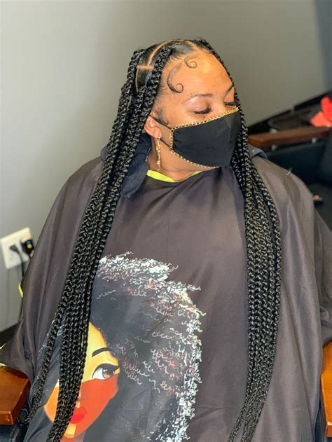 Rubber Band Knotless Braids