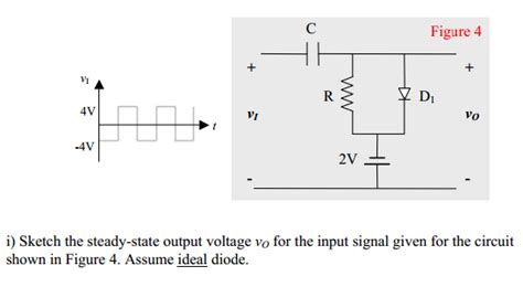 Solved Sketch The Steady State Output Voltage Vo For The