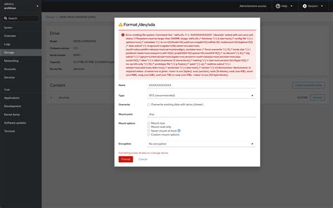 Storage Error Messages From Mkfsxfs Are Too Verbose · Issue 17672